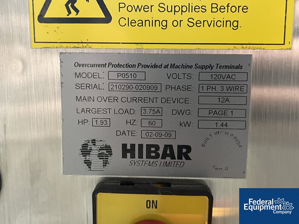 Hibar Capsule Filler, Model P0510 | Federal Equipment Company