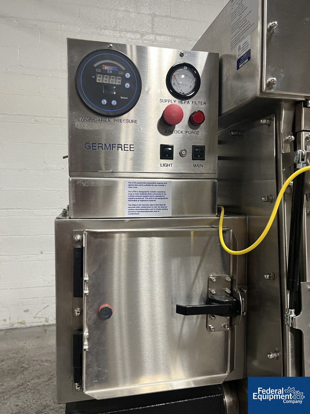 Germfree Isolator, Model LFGI-6USP, S/S | Federal Equipment Company