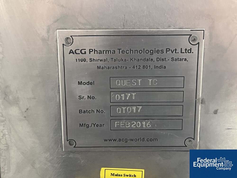 ACG Quest TC Tablet Coater | Federal Equipment Company