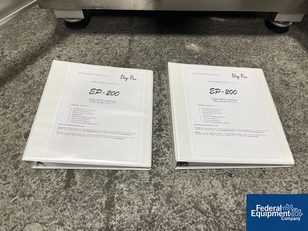 Parle-Elizabeth EP 200 R&D Tablet Press, 14 Station | Federal Equipment ...