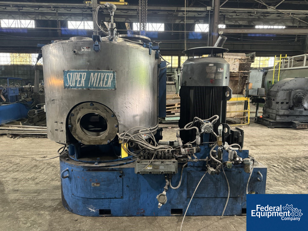 1,000 Liter Kawata High Intensity Mixer, Model SMV-1000, 170KW ...