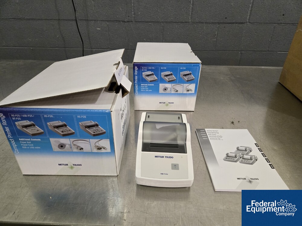 (2) Mettler Toledo Laboratory Balance Printers, Model RS-P25 | Federal ...