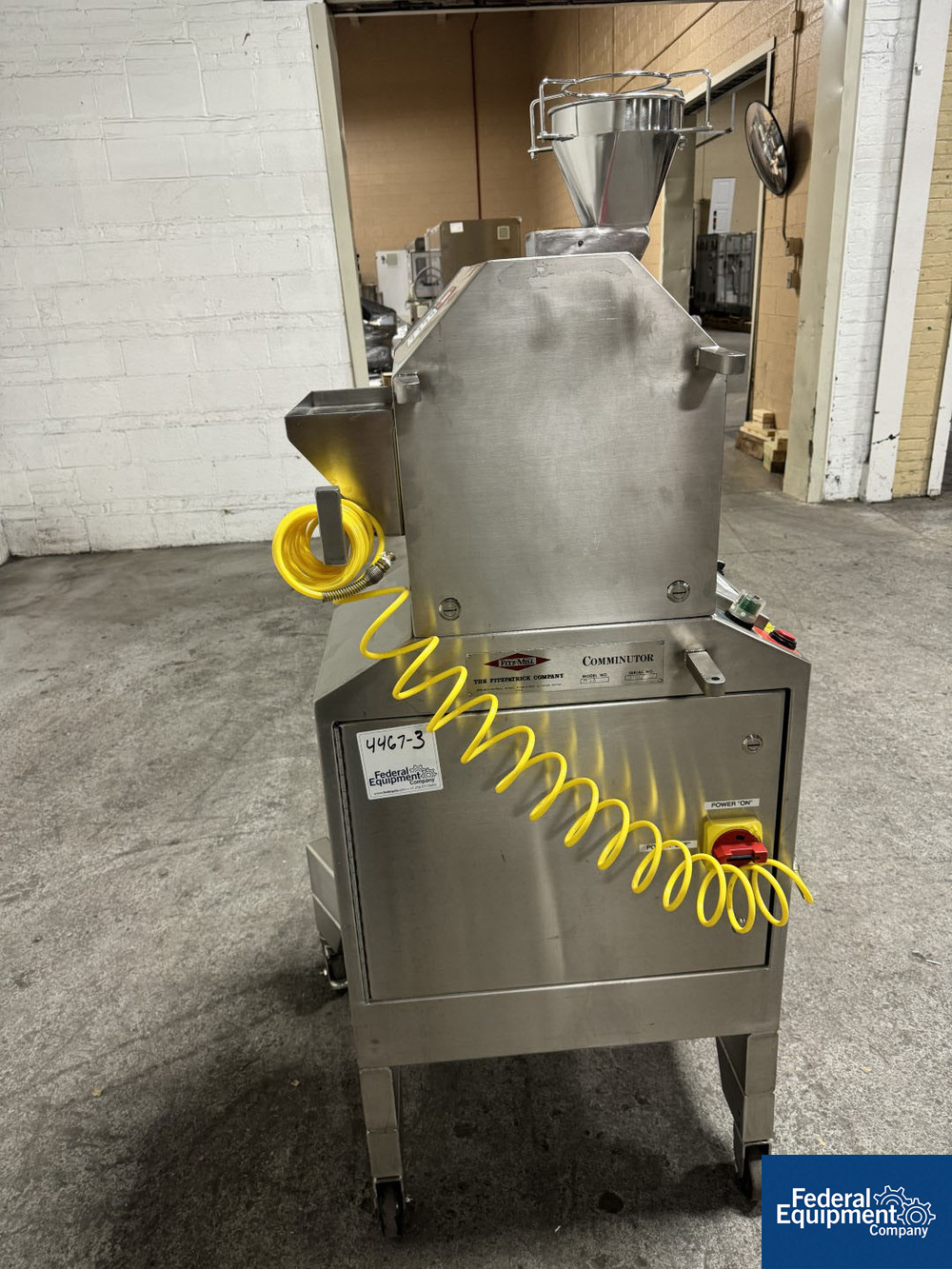 Fitzpatrick Fitzmill Comminutor M5a High Accuracy Hammer Mill Federal