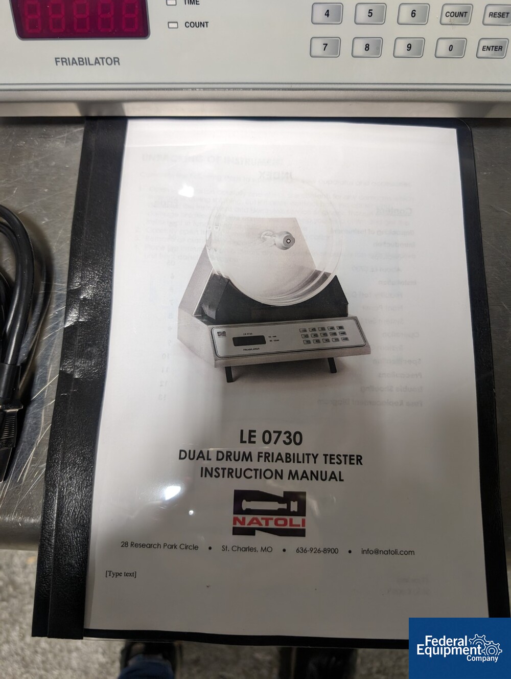 Natoli Friabilator Dual Drum Friability Tester, Model LE 0730 | Federal ...