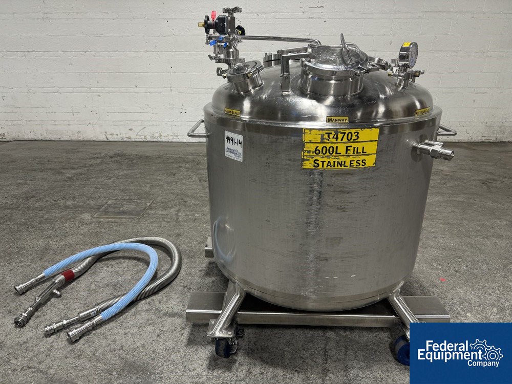 600 Liter Precision Stainless Reactor, 316L S/S, 45/100# | Federal ...