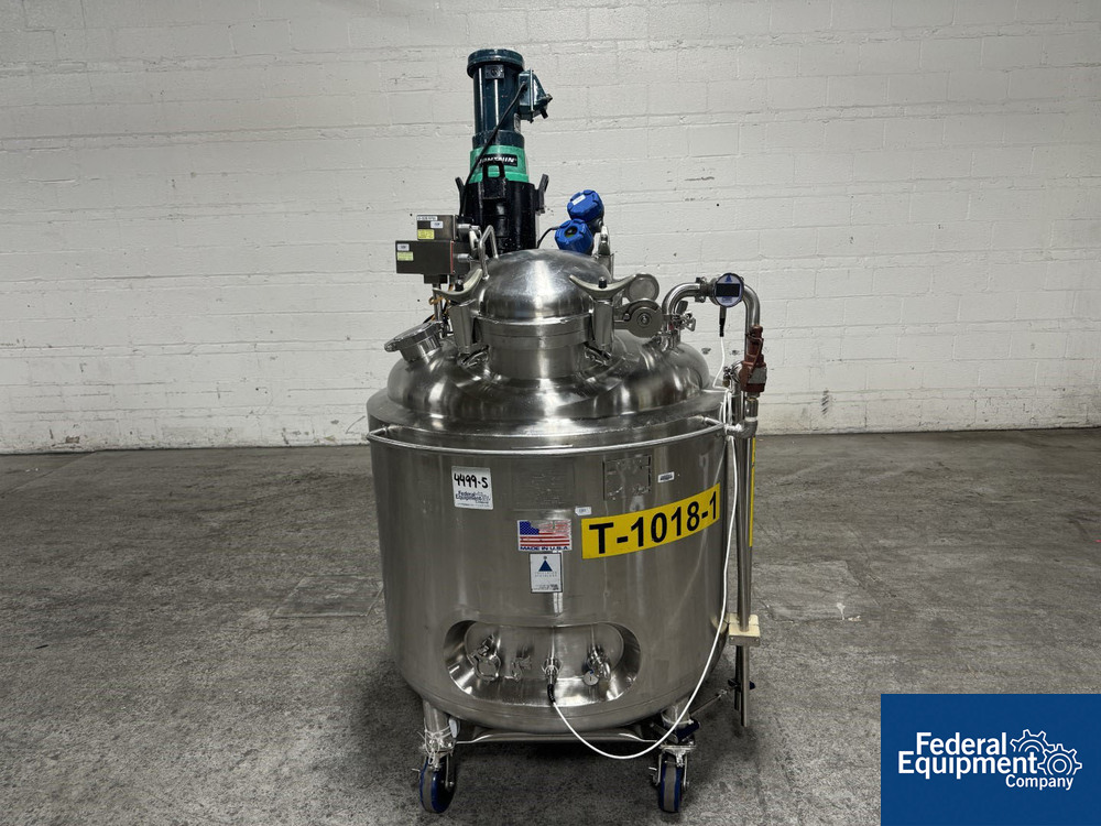 500 Liter Precision Stainless Reactor, 316 S/S, 45/100# | Federal ...