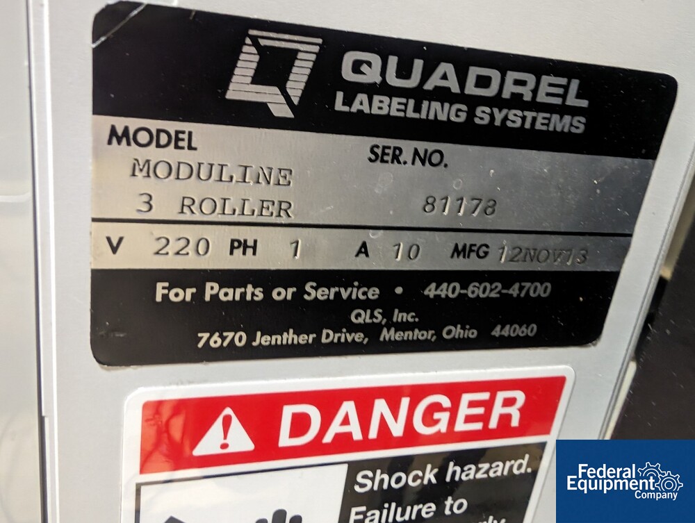 Quadrel Labeler, Model Moduline 3 Roller | Federal Equipment Company