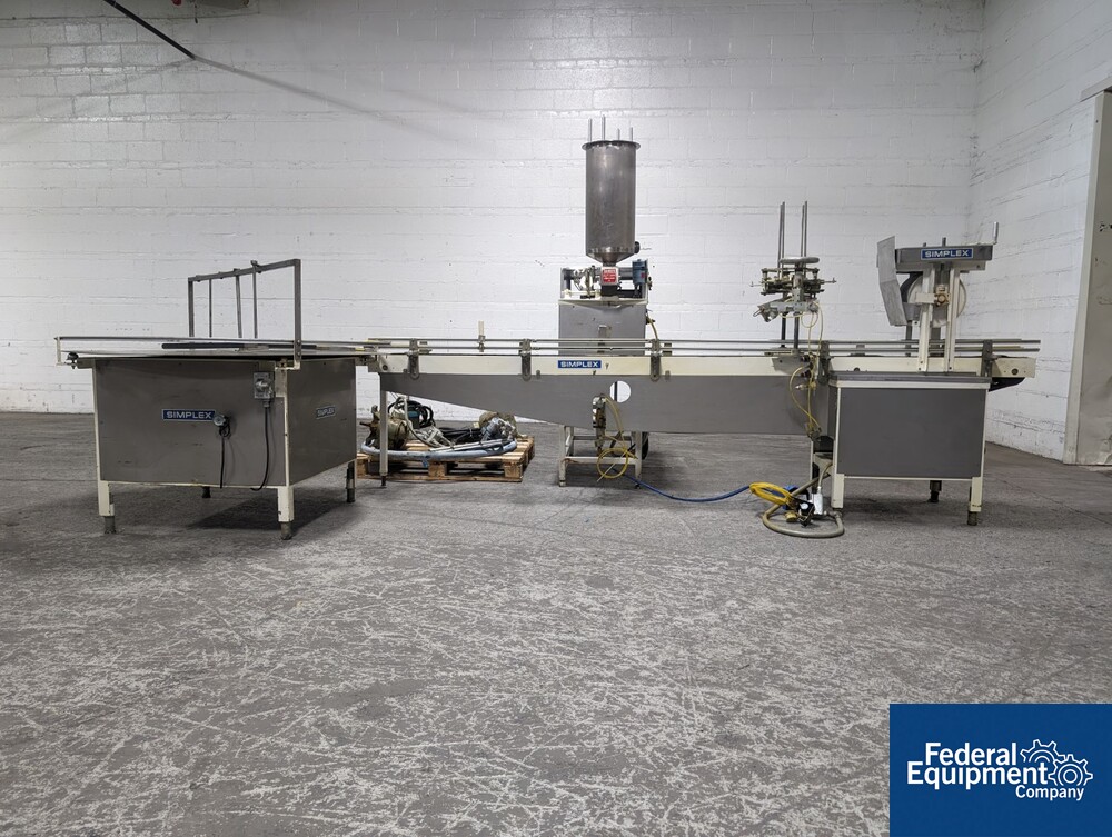 Simplex Single Head Piston Filling Line | Federal Equipment Company