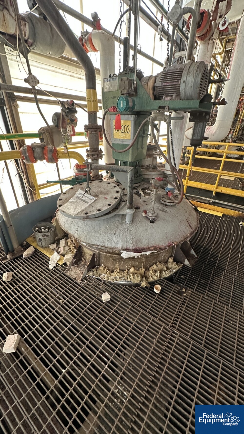 1,200 Gal IPS Reactor, 316 S/S, 90/100# | Federal Equipment Company