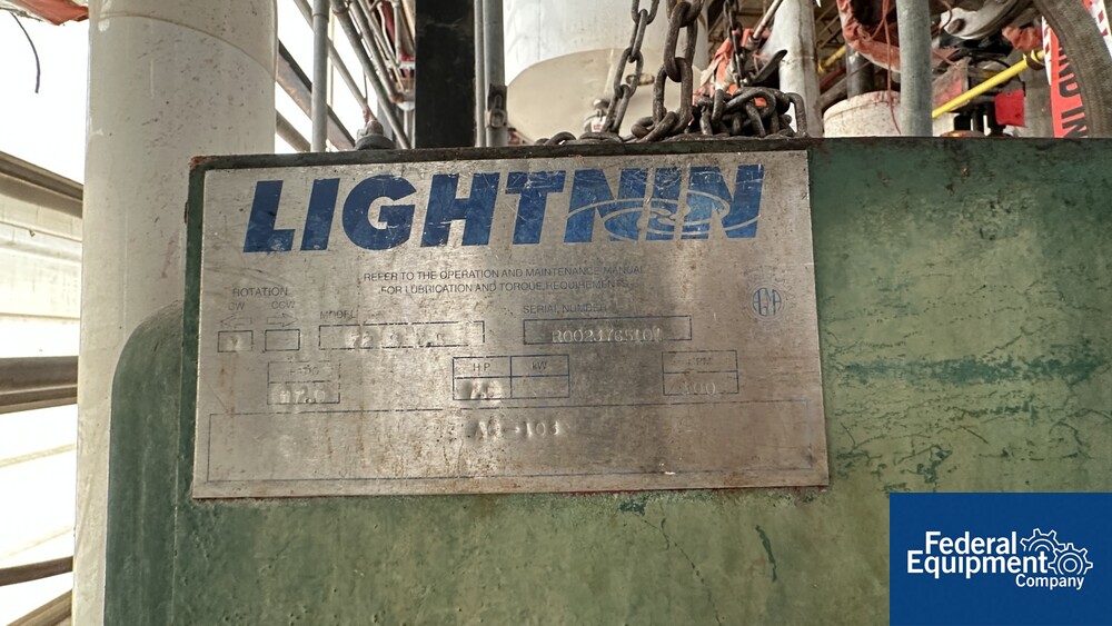 1,200 Gal IPS Reactor, 316 S/S, 90/100# | Federal Equipment Company