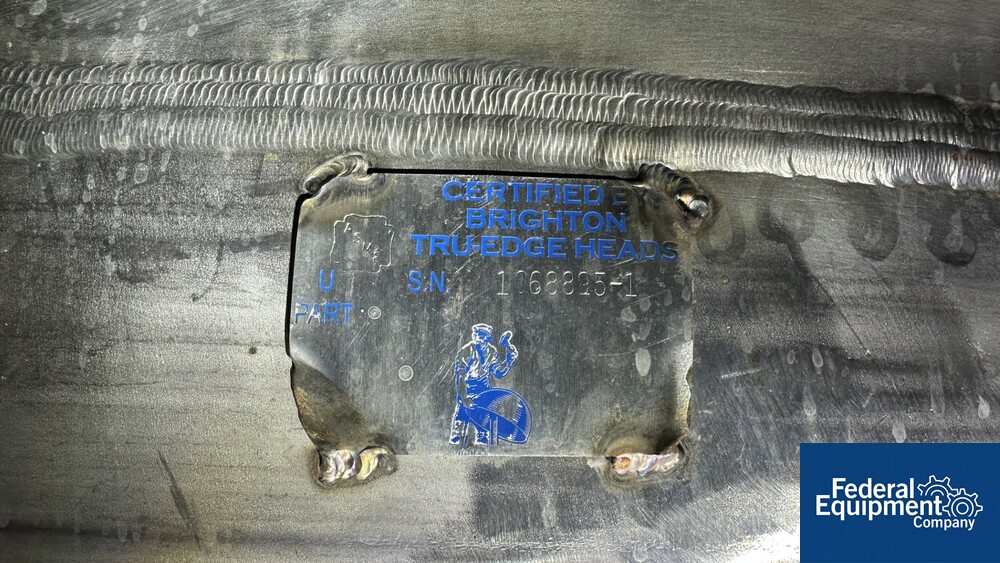 1,200 Gal IPS Reactor, 316 S/S, 90/100# | Federal Equipment Company