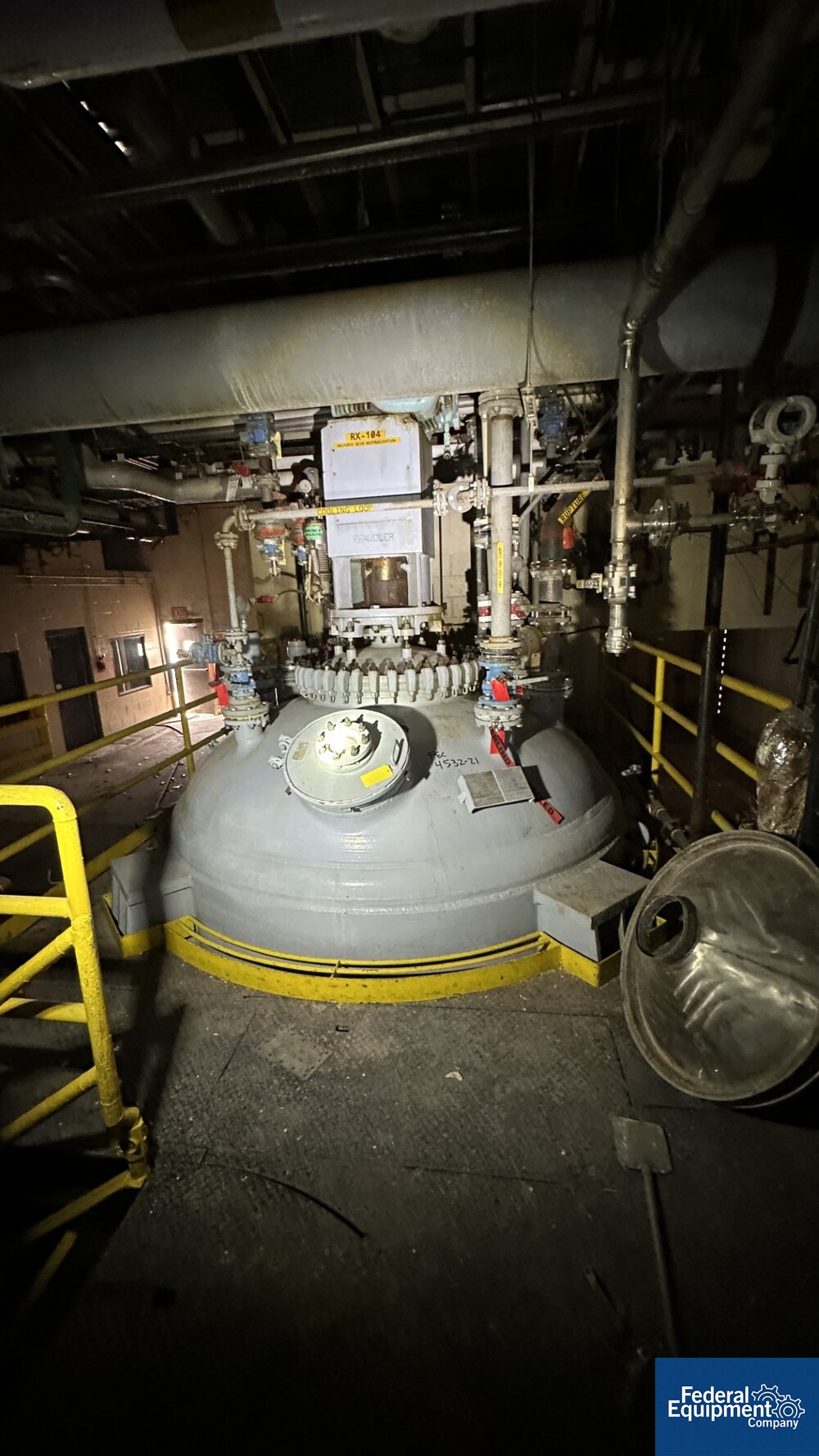 4,000 Gal Pfaudler Glass Lined Reactor, 100/90# | Federal Equipment Company