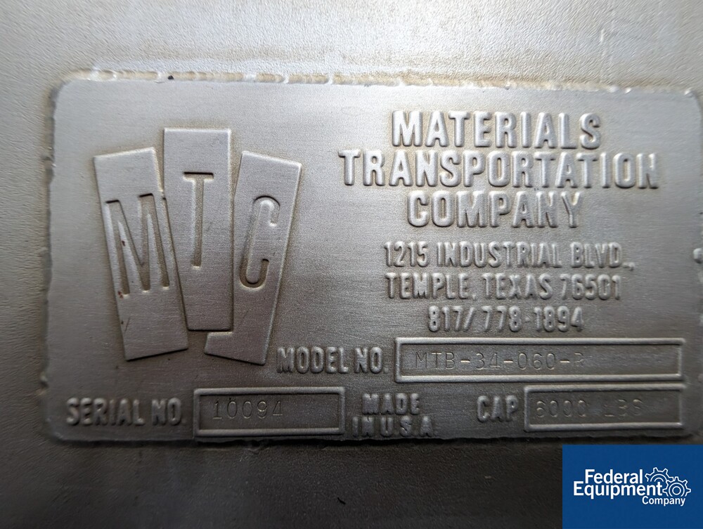 6000# MTC Dual Shaft Paddle Blender, S/S, Model MTB-34-060-P | Federal ...