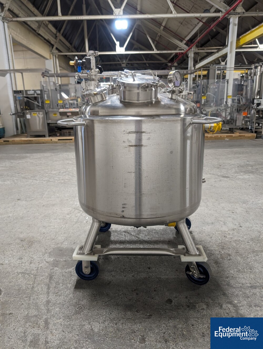 300 Liter Precision Stainless Jacketed Receiver Tank, 316L S/S, 45/100 ...