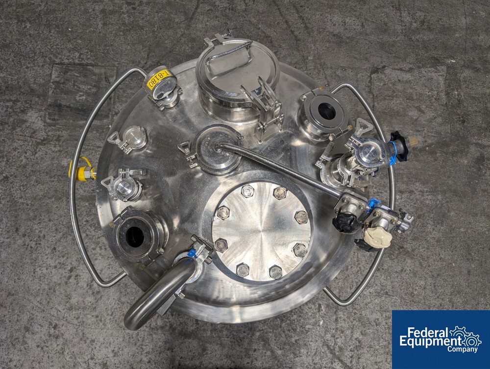 300 Liter Precision Stainless Jacketed Receiver Tank, 316L S/S, 45/100 ...