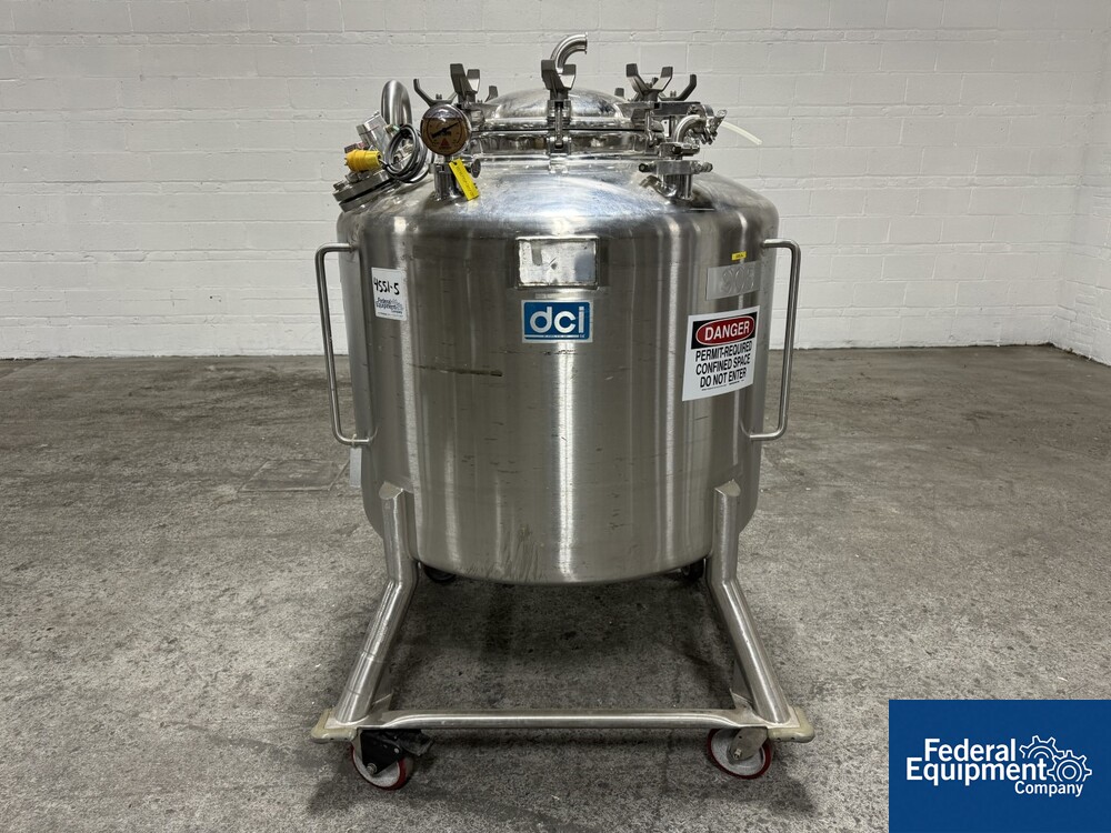 700 Liter DCI Receiver Tank, 316L S/S, 35# | Federal Equipment Company