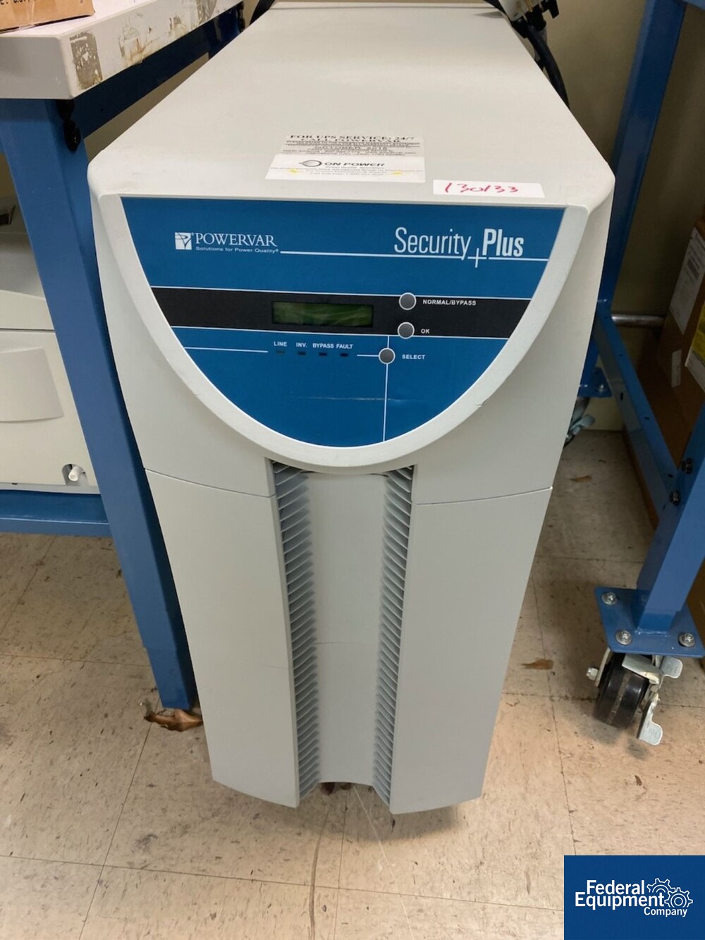 Powervar Security Plus UPS, model ABCDEF8000-22 | Federal Equipment Company