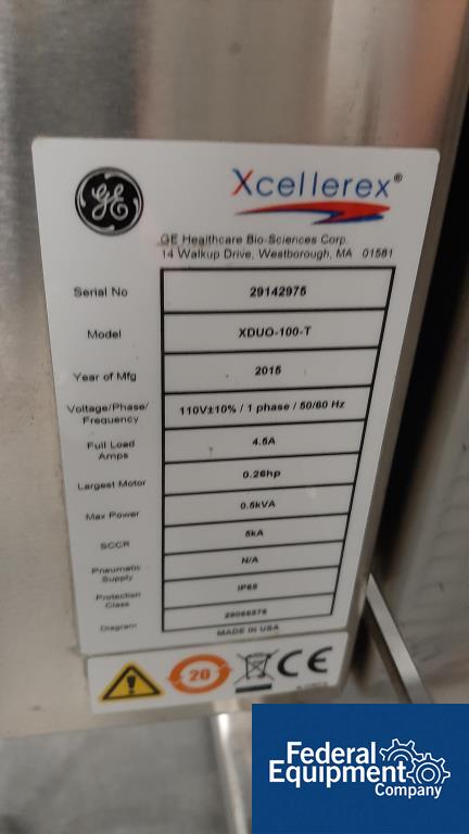 100 Liter GE XDUO-100-T Single-Use Mixer | Federal Equipment Company