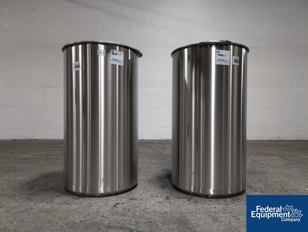 300 Liter Stainless Steel Drums, (2) | Federal Equipment Company