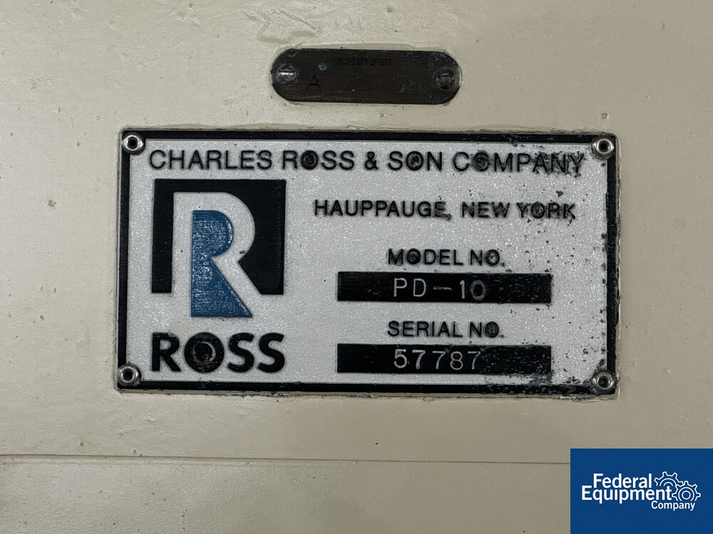 10 Gal Ross Planetary Mixer, Model PD-10, S/S | Federal Equipment Company