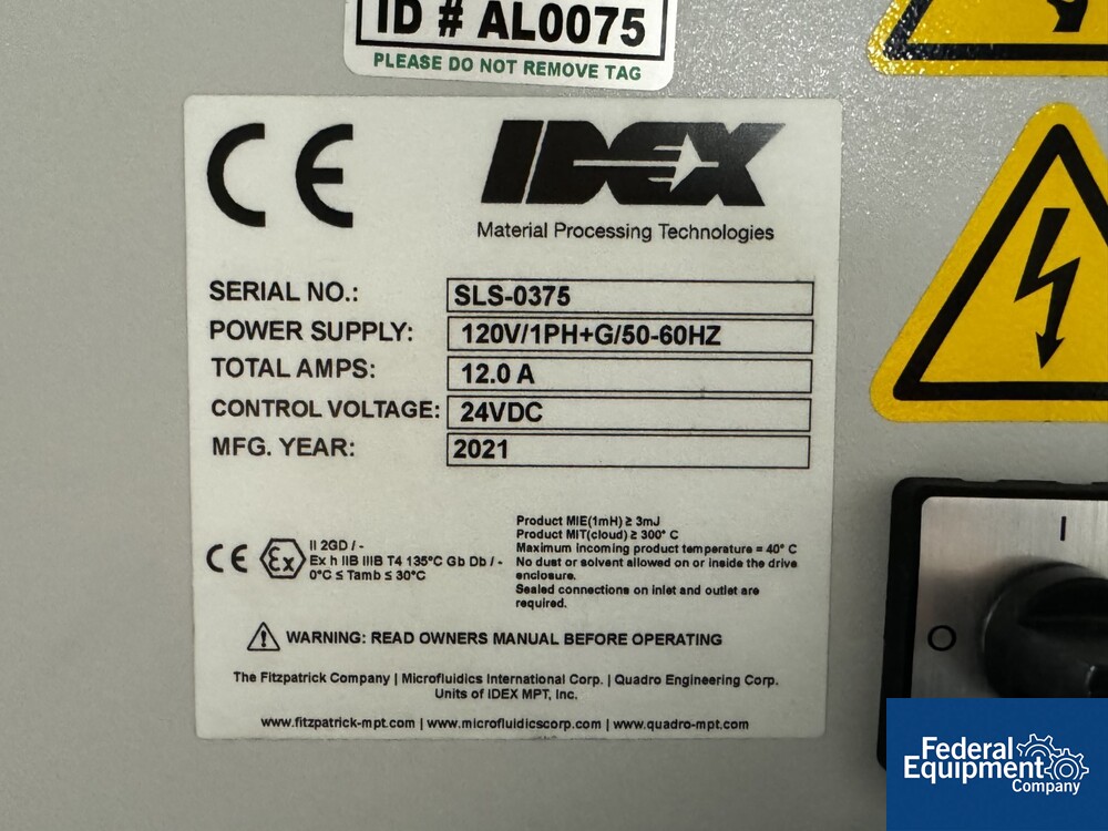 Idex Fitzmill Quadro Lab Mill System, Model SLS, S/S, | Federal ...