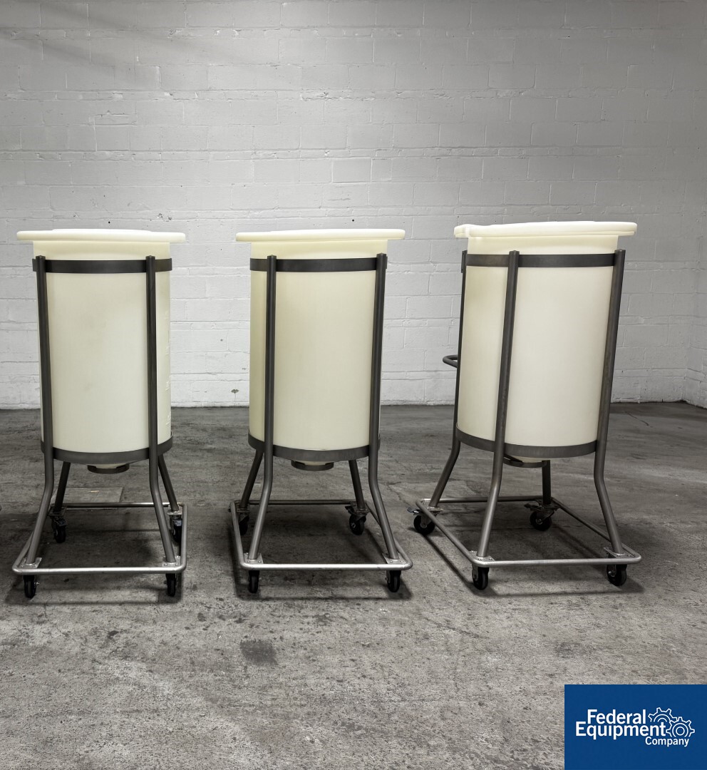 (4) 200L Portable Plastic Mix Tanks with Mixer | Federal Equipment Company