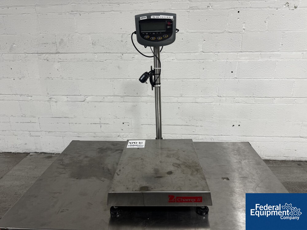 Ohaus Champ II Platform Scale, S/S, 250 lbs | Federal Equipment Company