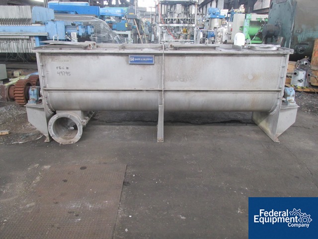 33" x 120" Barr & Murphy Twin Shaft Mixer, S/S | Federal Equipment Company