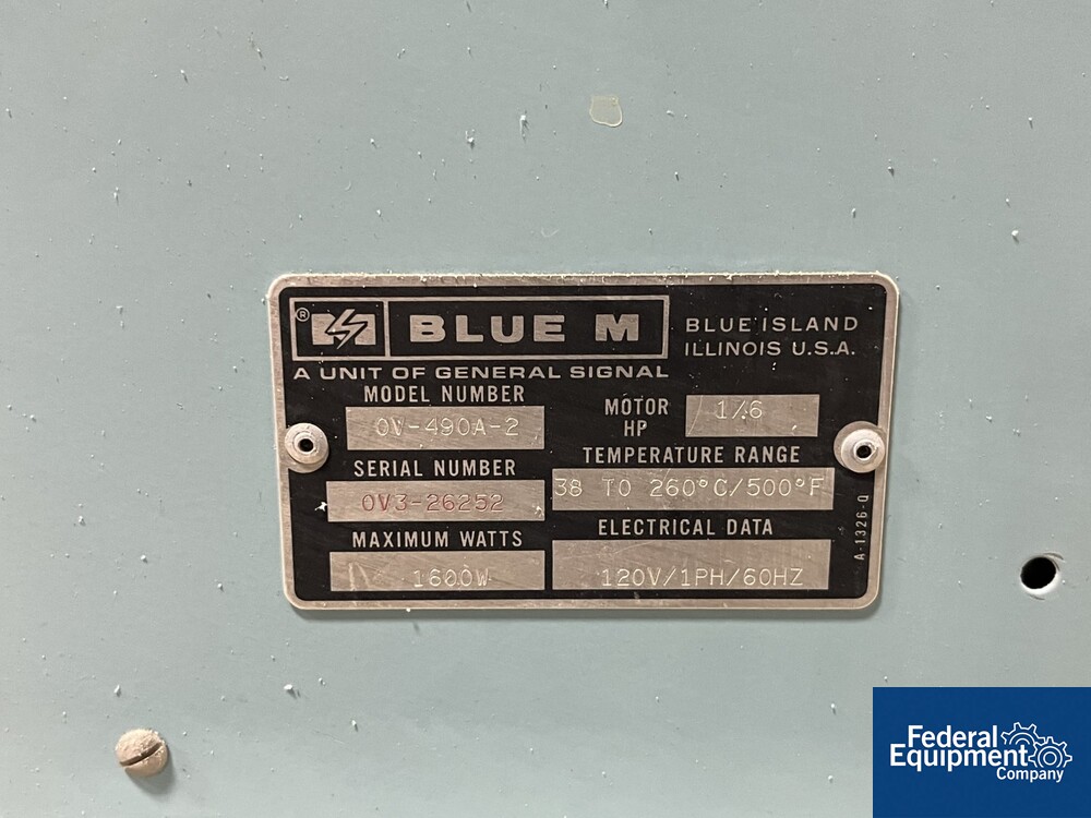 Blue M Oven, model OV490A-3 | Federal Equipment Company
